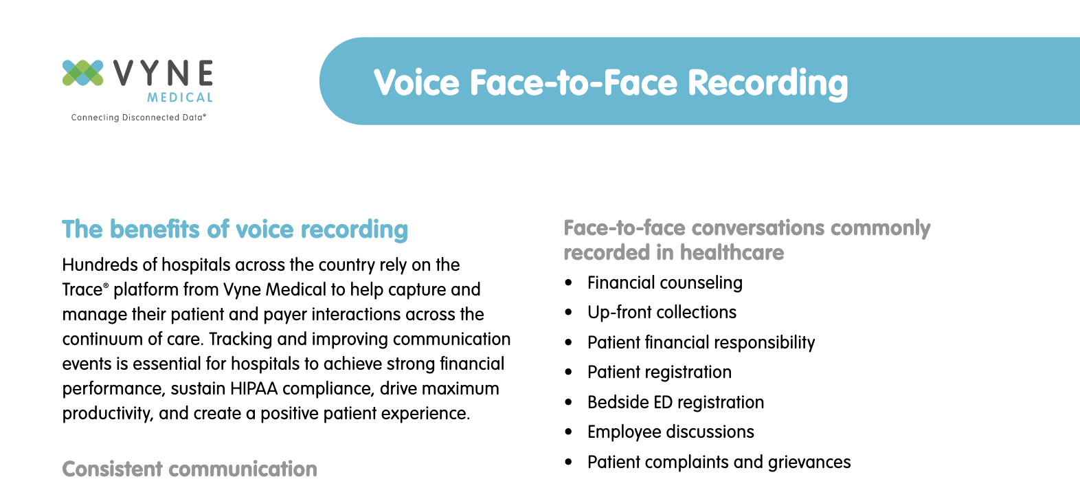 Face-to-Face Recording - Vyne Medical