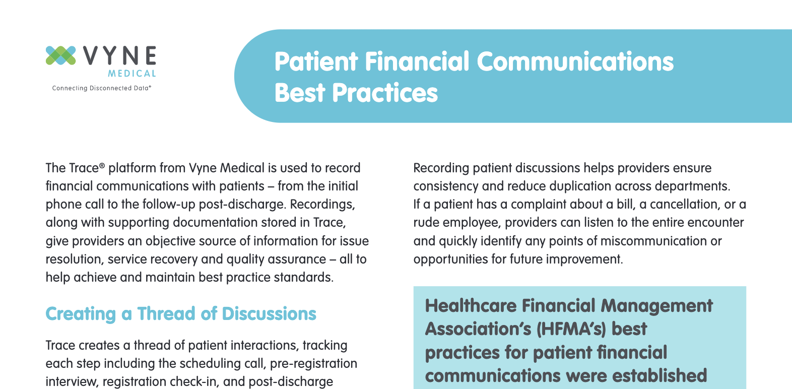 Patient Financial Communications - Vyne Medical
